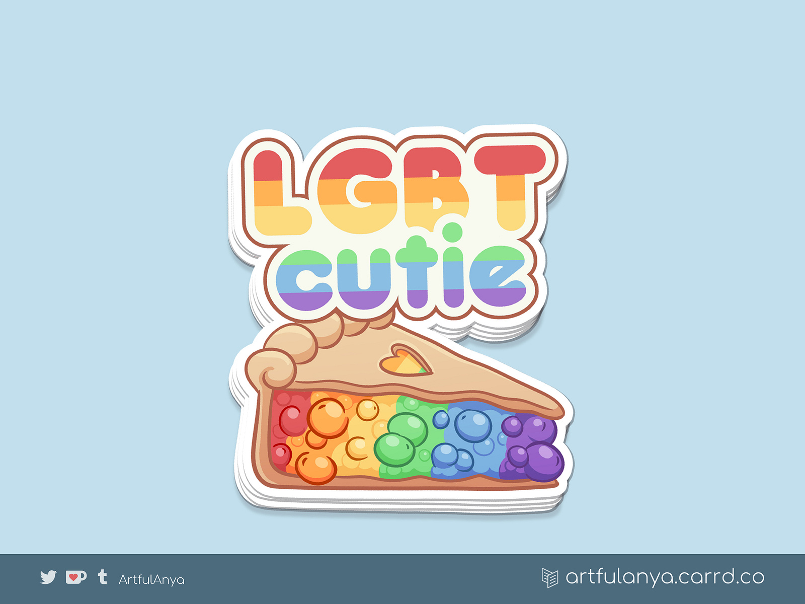 LGBT Cutie Pie Sticker Mockup by Anya on Dribbble