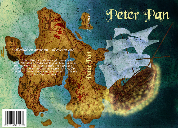Peter Pan Illustration - Book cover by Veronika Stifter on Dribbble