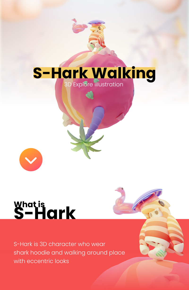 S-HARK Walking #2 - 3D Animated Character by Kodox Magnum for ...