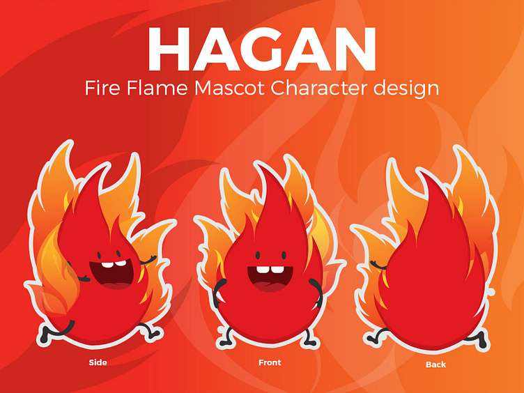 KBC Engineering Fire Flame Mascot Character Branding design by ...