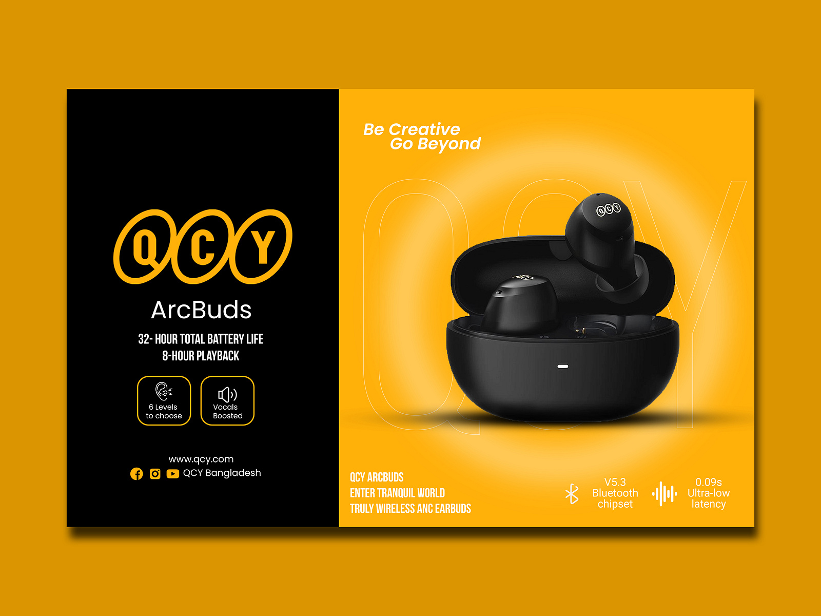 Premium Wireless Earbuds Branding & Product Advertisement Design by ...