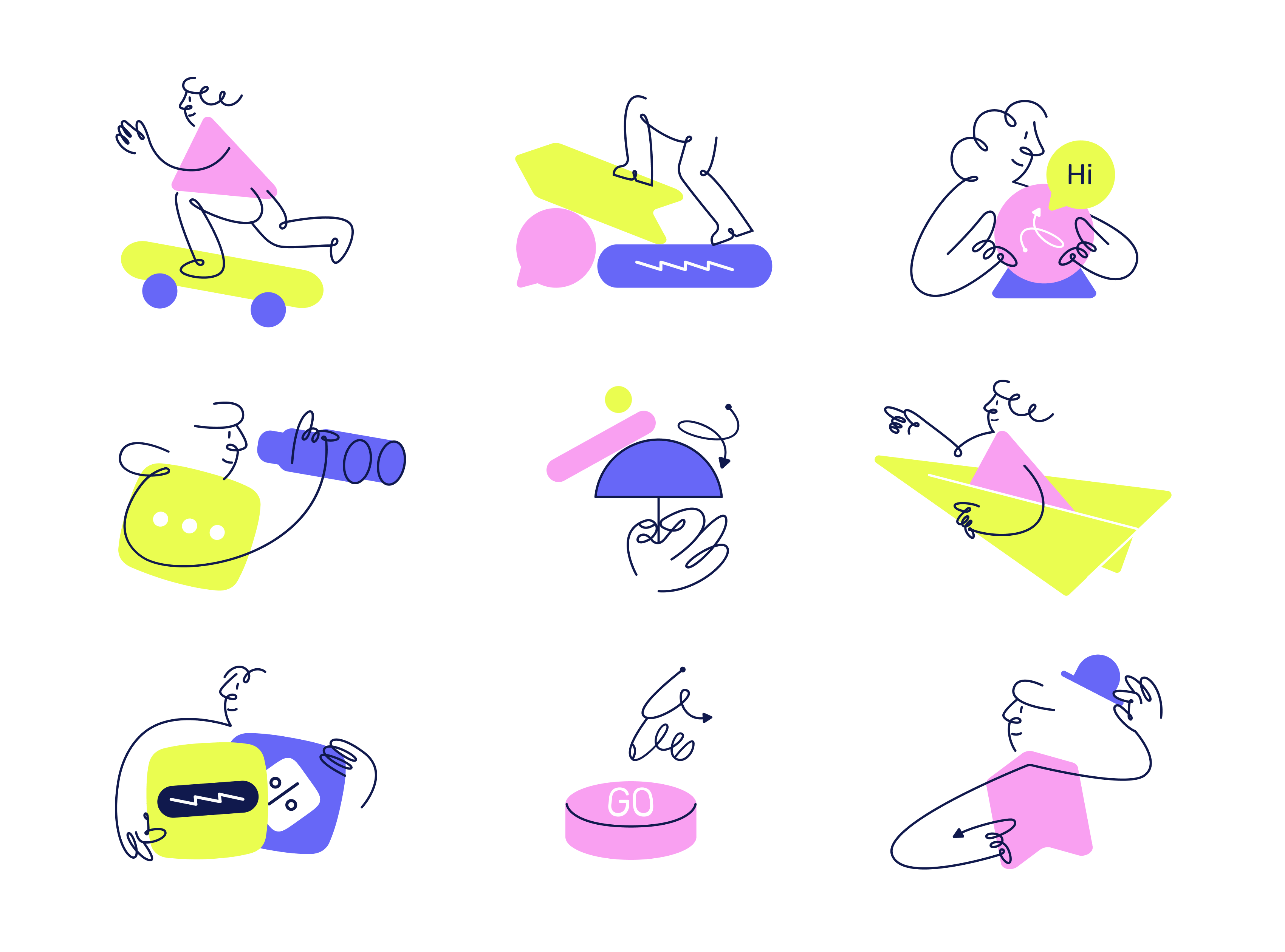 yo stickers by Zarina Gafarova on Dribbble