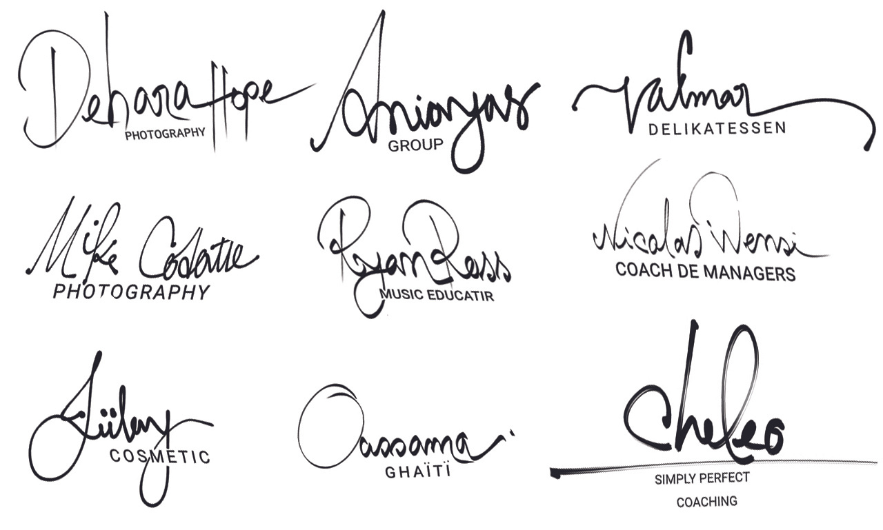 signature logos by Millak Ahmed on Dribbble
