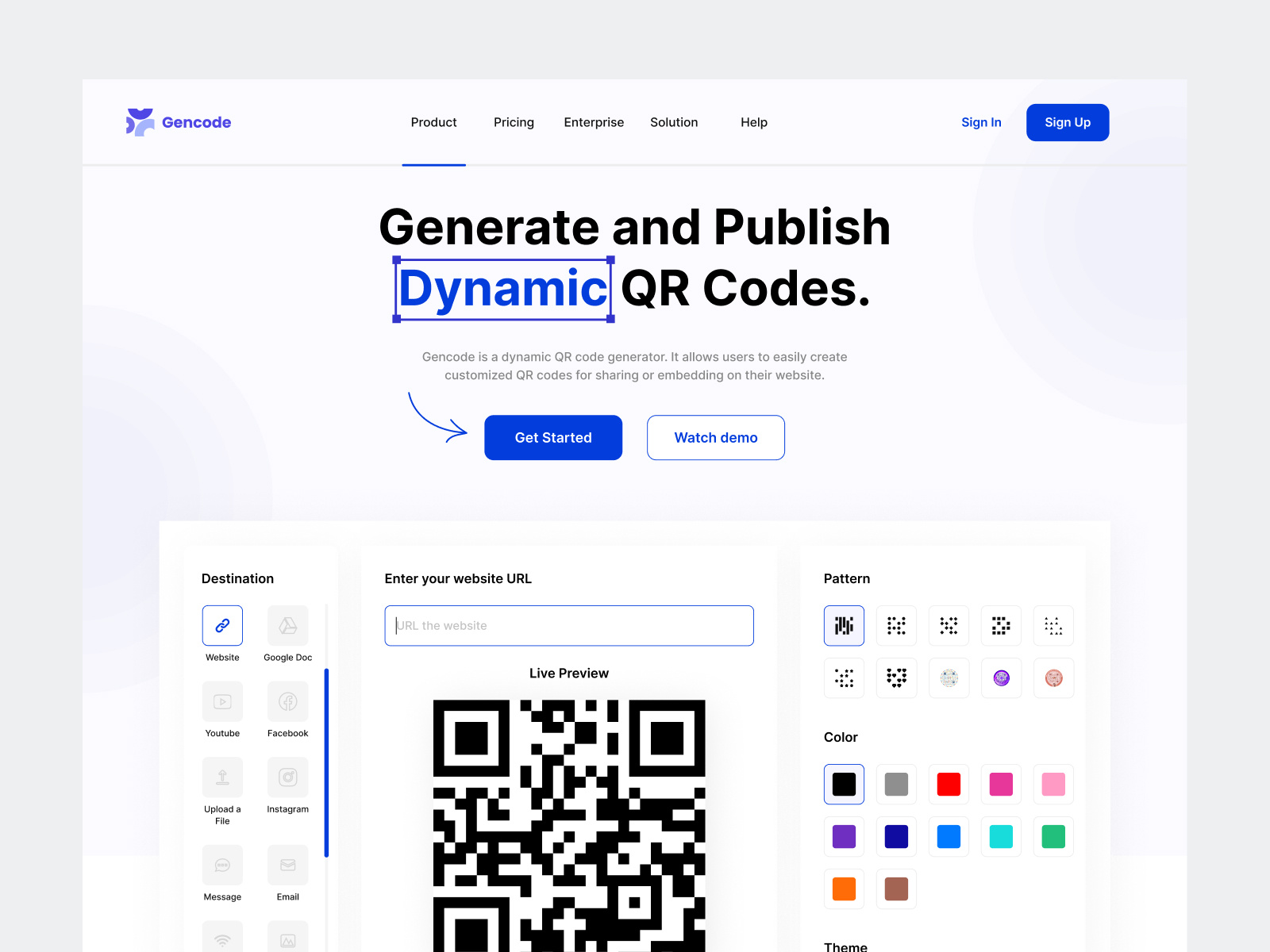 Gencode - QR Code Generator Landing Page by Muhammad Ahrasya for Elux ...