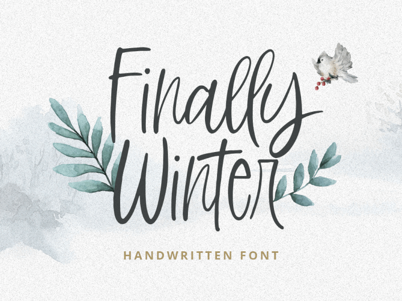 Finally Winter - handwritten font by Letterhend Studio on Dribbble