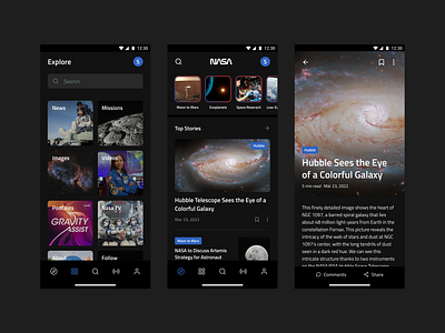 Space App Redesign designs, themes, templates and downloadable graphic ...