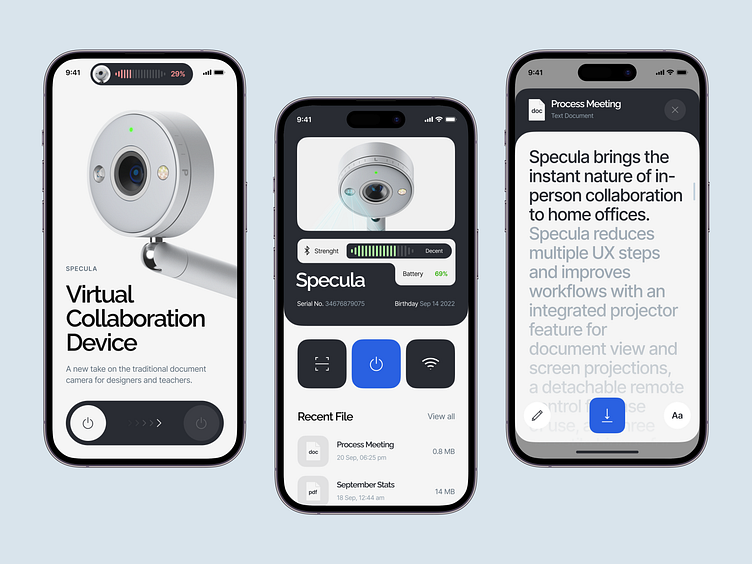 Virtual Collaboration Device App Concept By Lay Ux Ui And Branding