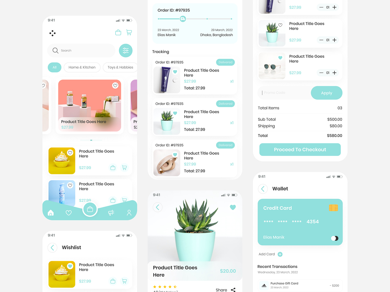 iOS Shop App UI by Elias Manik on Dribbble