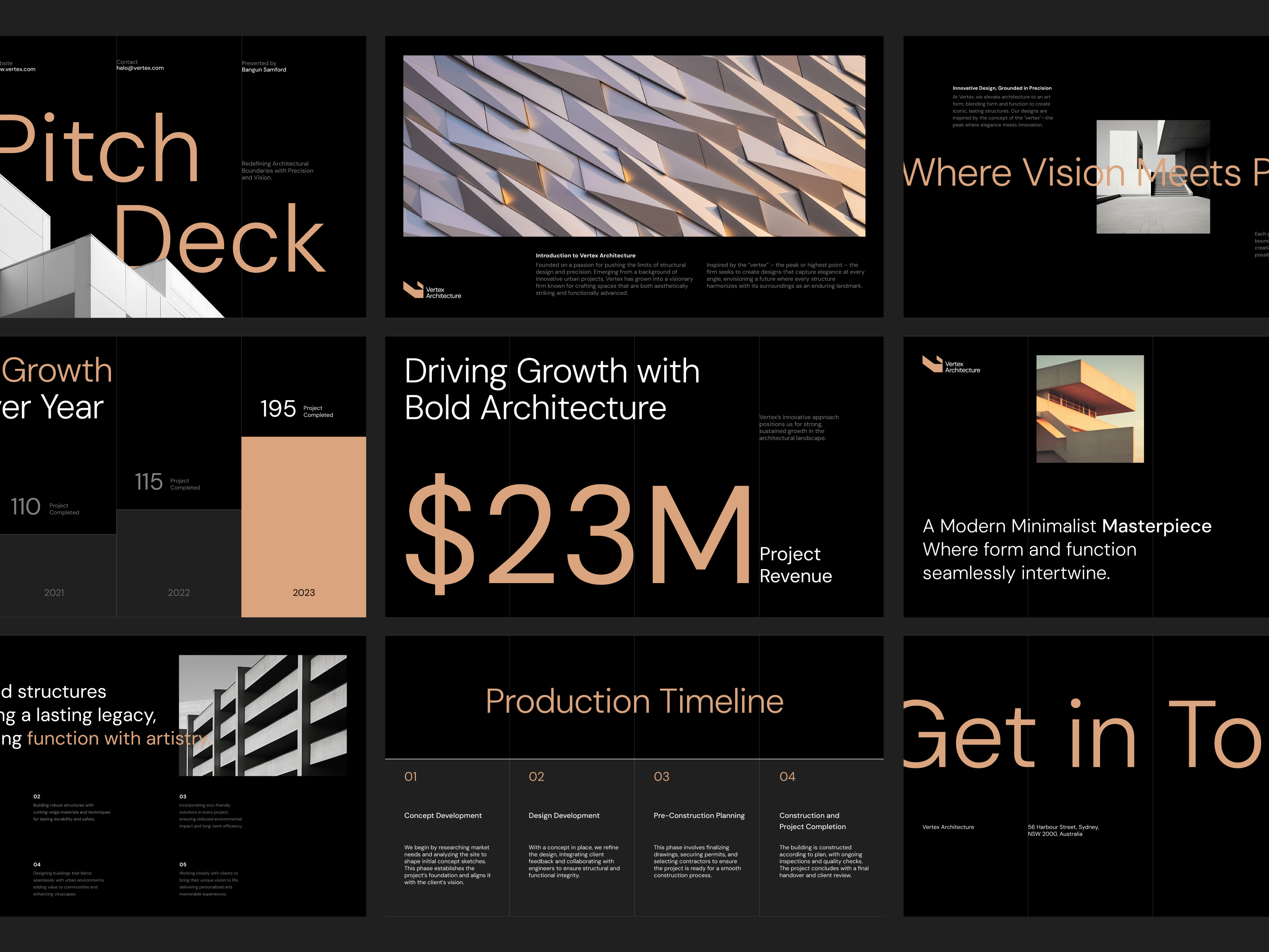 Vertex - Architecture | Pitch Deck Design by RRGraph on Dribbble