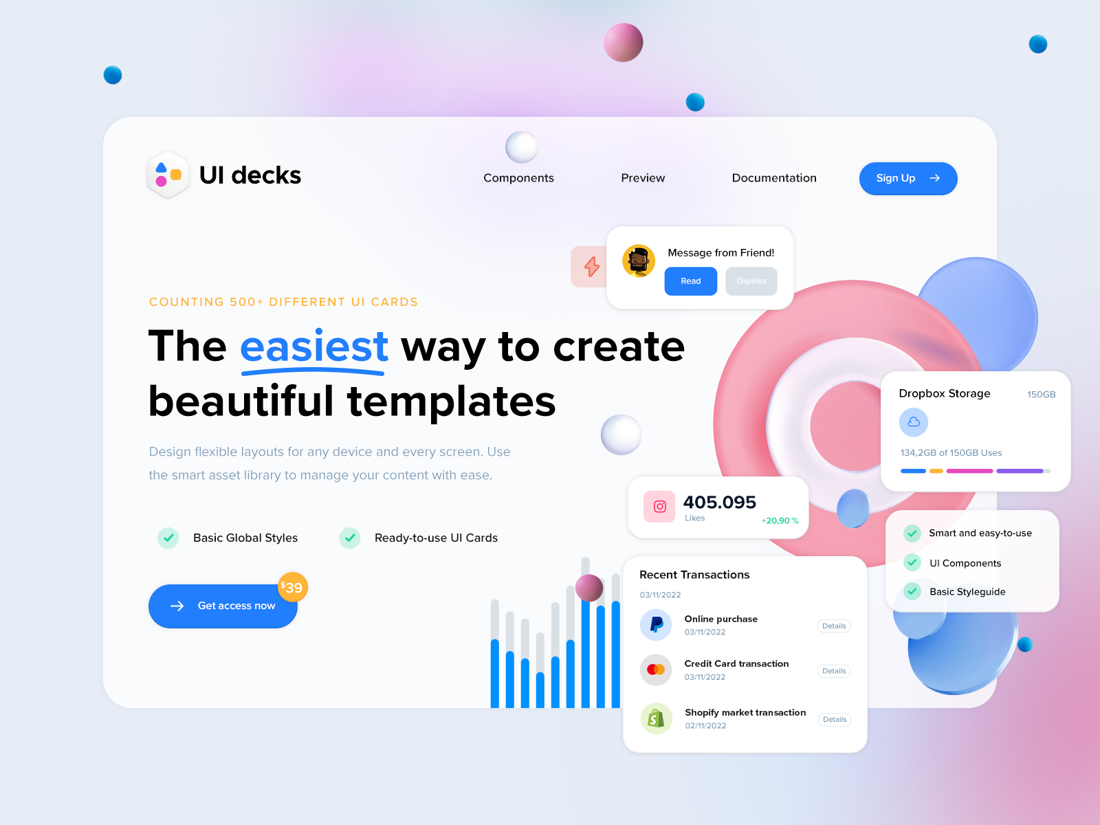 UI Cards & Blocks by KL-Webmedia on Dribbble