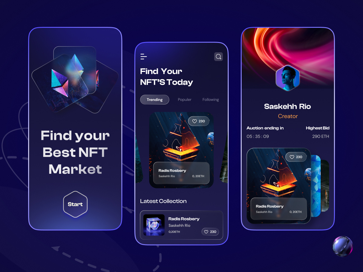 NFT Mobile App Design by Dmytro Bielkhin on Dribbble