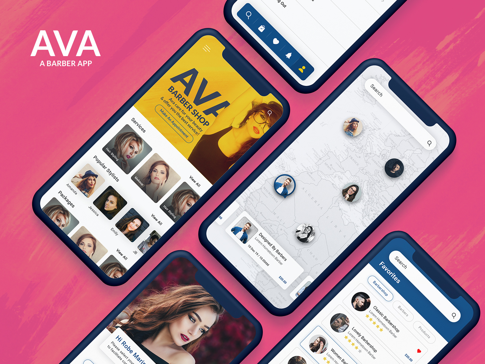 app screens by Rohan on Dribbble