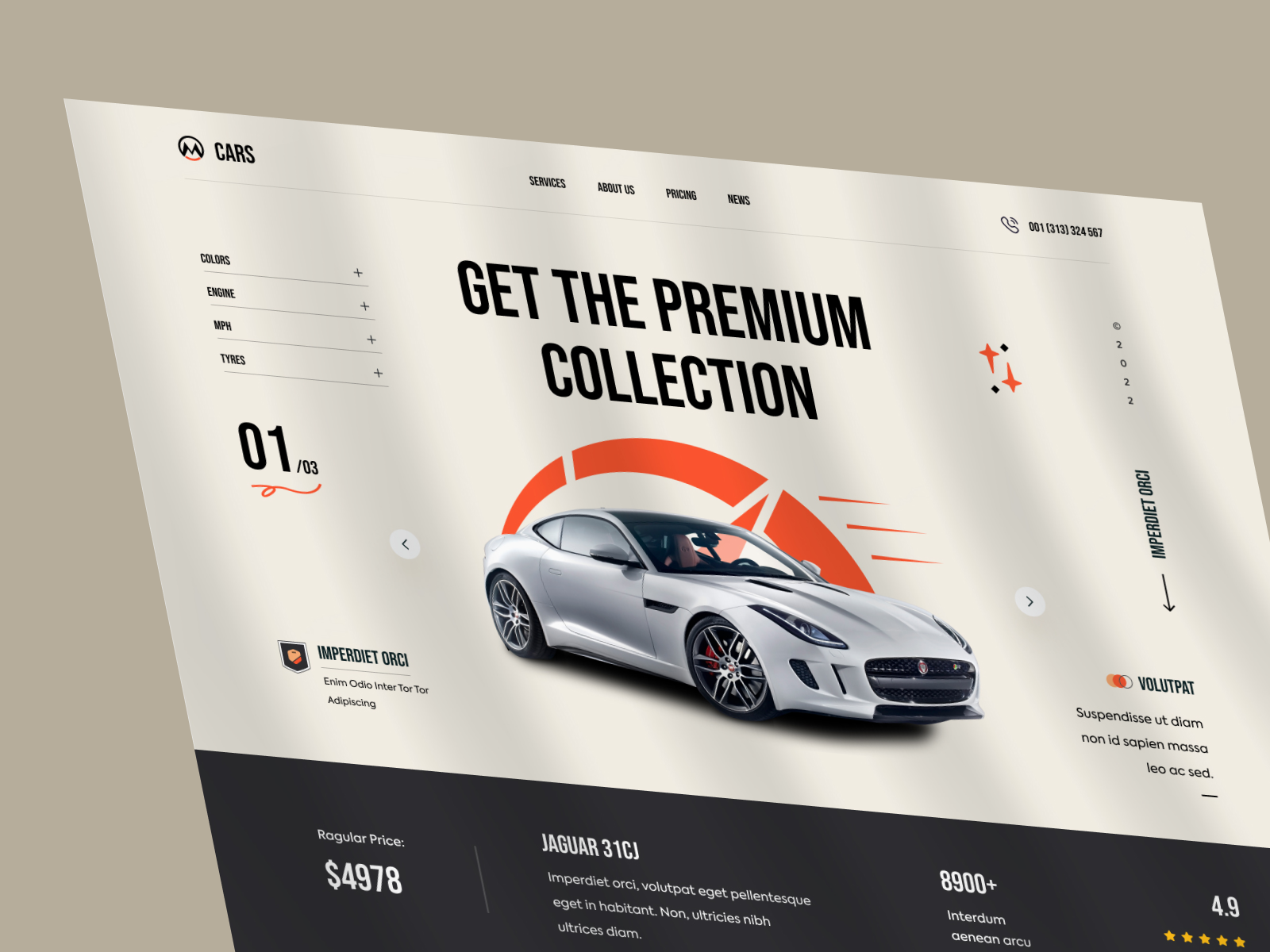 Car Shop Landing Page by Boomdevs LLC on Dribbble