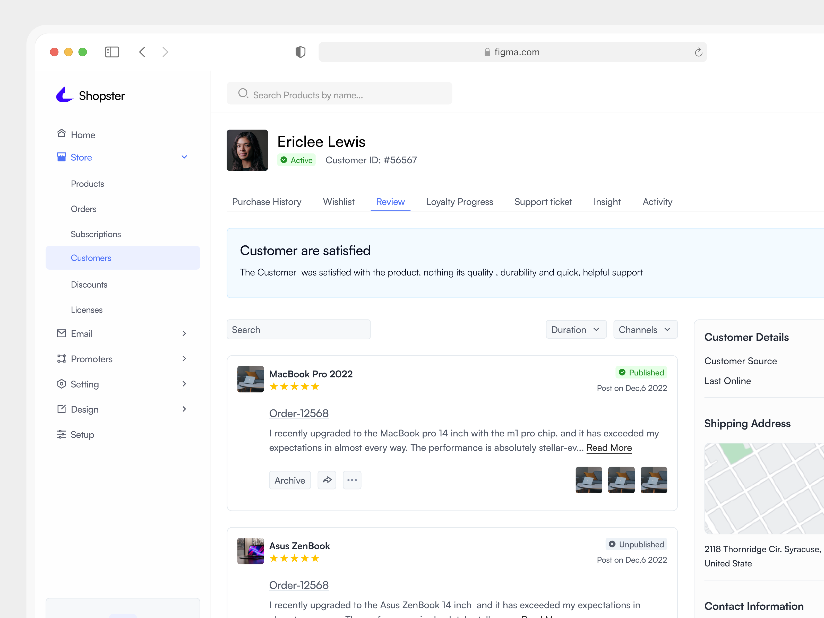 SaaS E-Commerce Customer Detail Page UI/UX Design by Chapter 24 | UX Rockstars on Dribbble