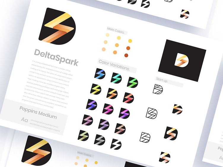 Logo Design for DeltaSpark | Letter D + Spark by MD Mahfuj on Dribbble