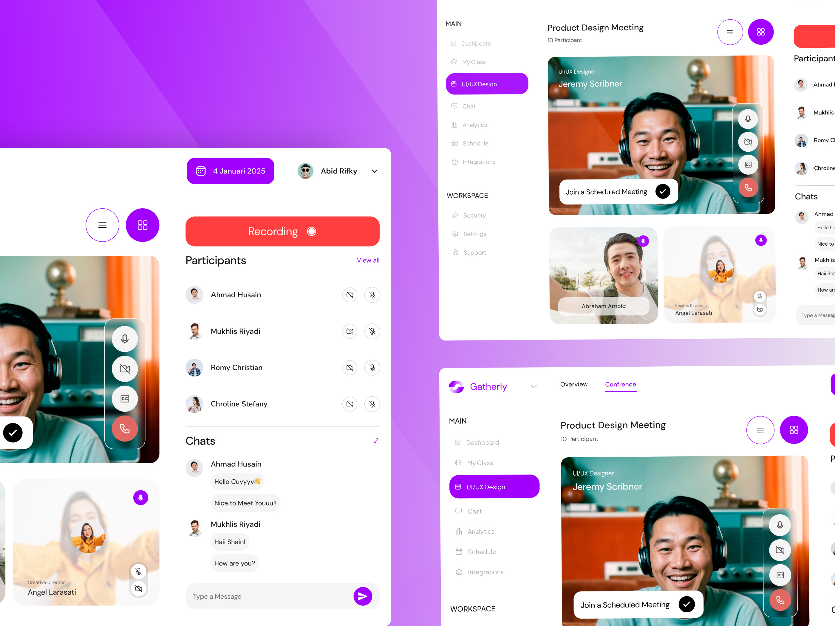 Video Conference Platform Dashboard by Abid Fadillah Rifky on Dribbble