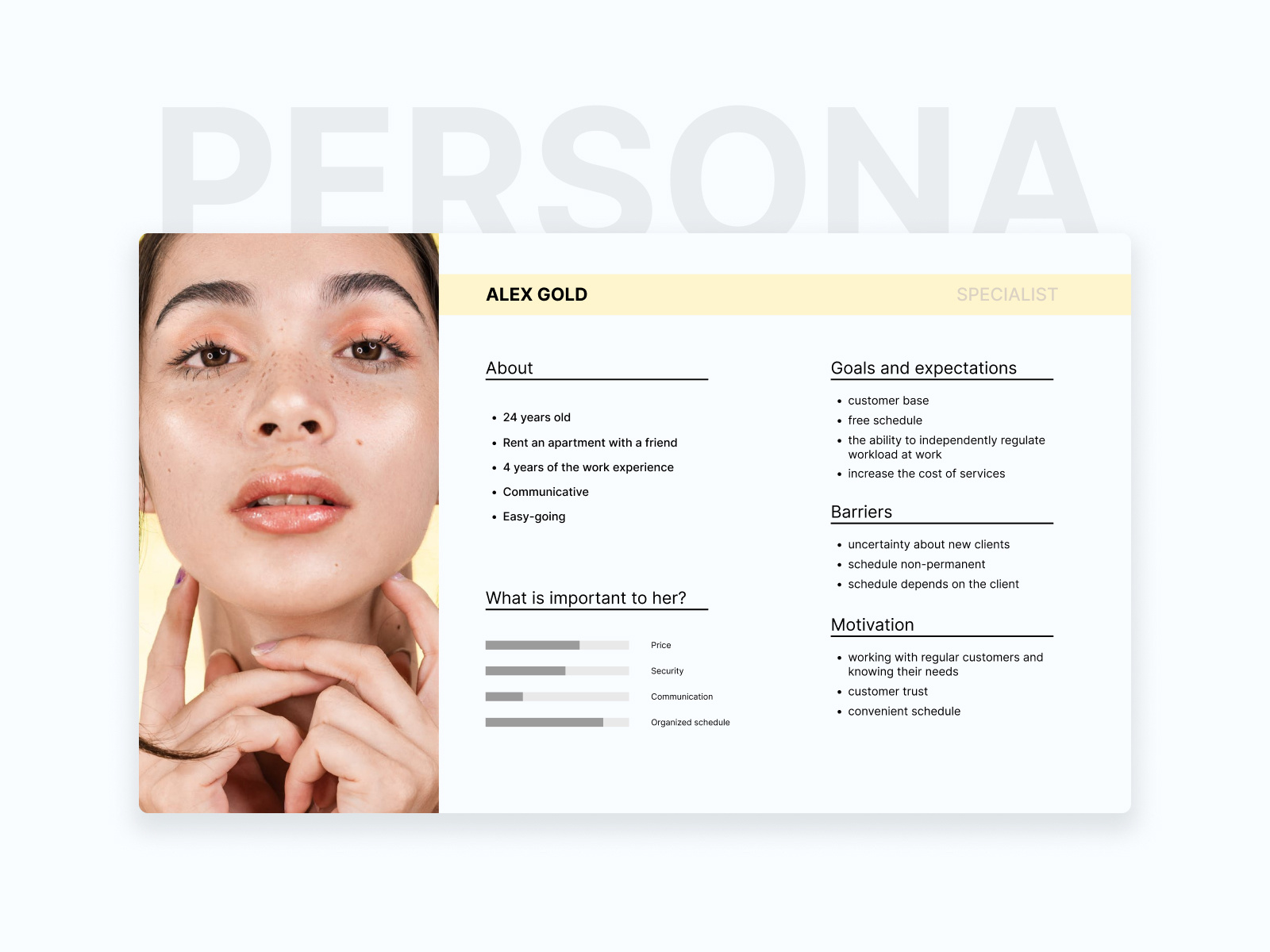 User Persona by Valeriya on Dribbble