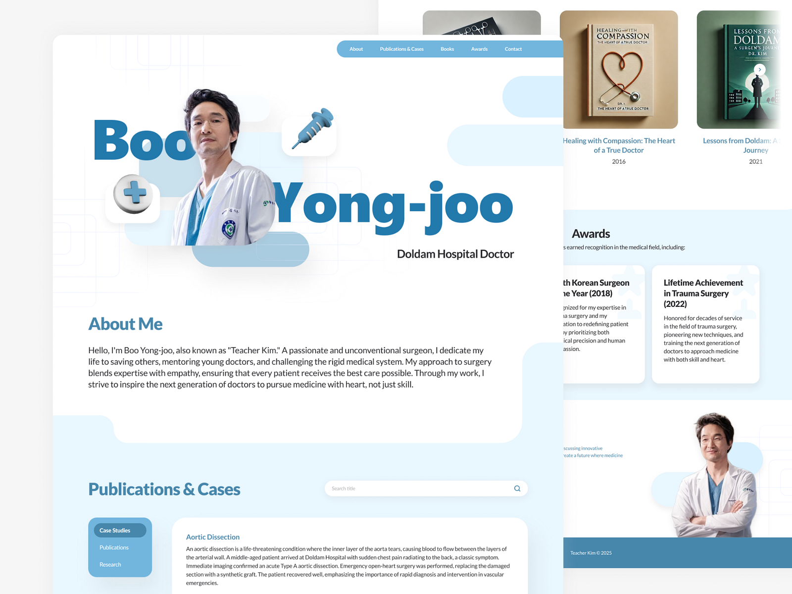 Doctor Portfolio Landing Page by Arina Hawadah on Dribbble