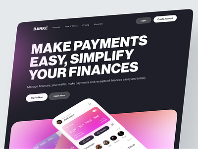 Finance app landing page - Dubank by Ali Husni for Enver Studio on Dribbble
