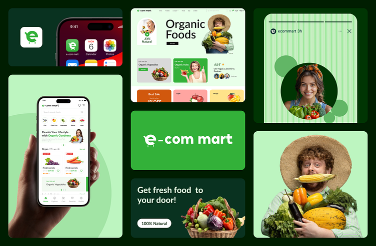 E-com mart Organic Grocery e-commerce Branding CRO UI/UX Design by ...
