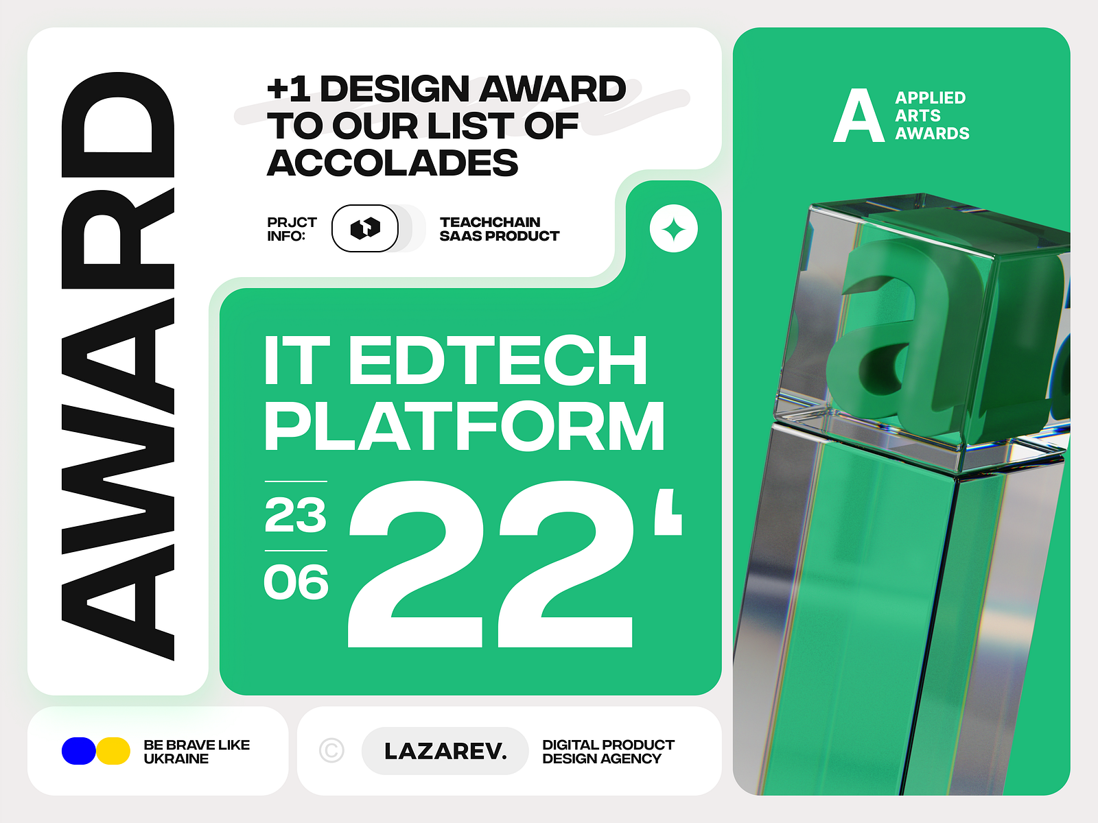 Award for IT education platform (Teachchain) 2022 | Lazarev. by Lazarev ...