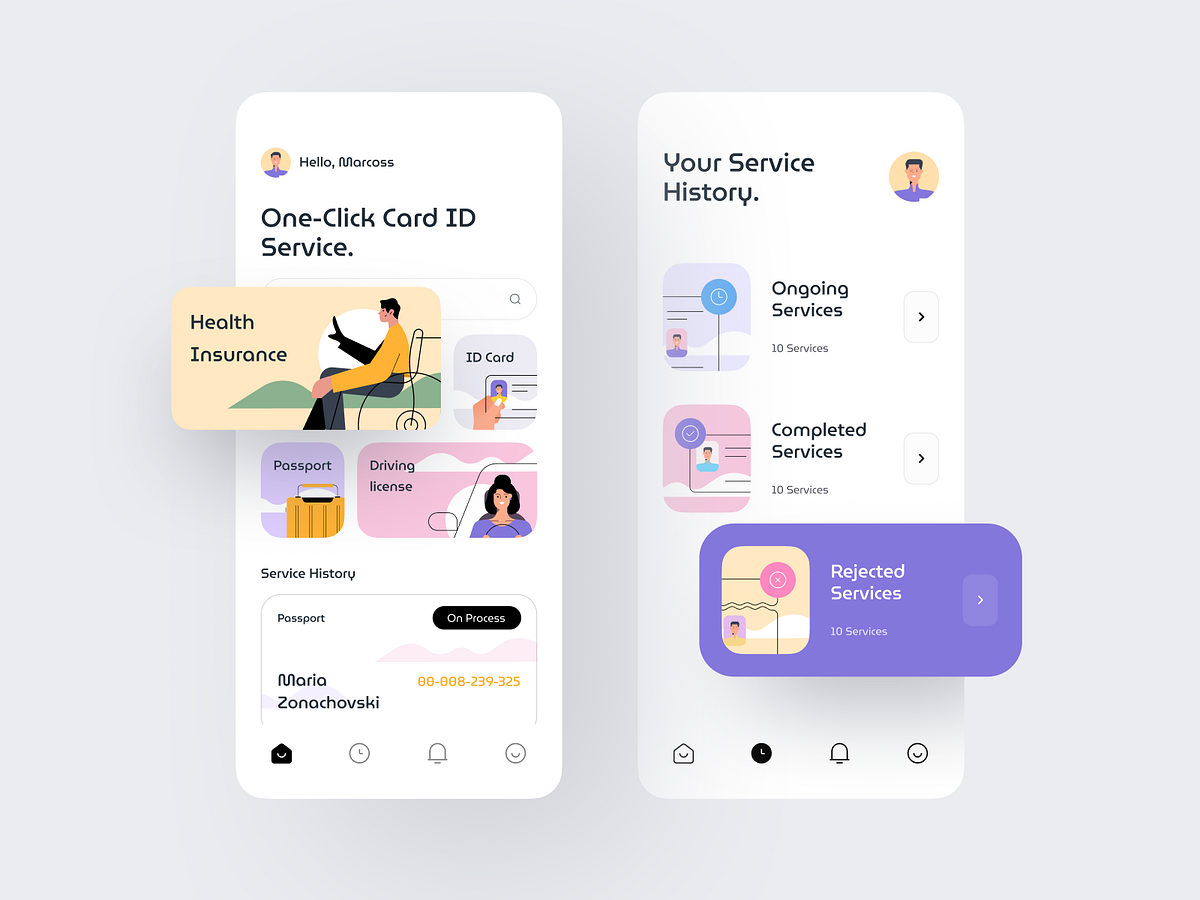 Card ID Services Mobile App Concept p2 by Rifai Muhamad for Paperpillar ...