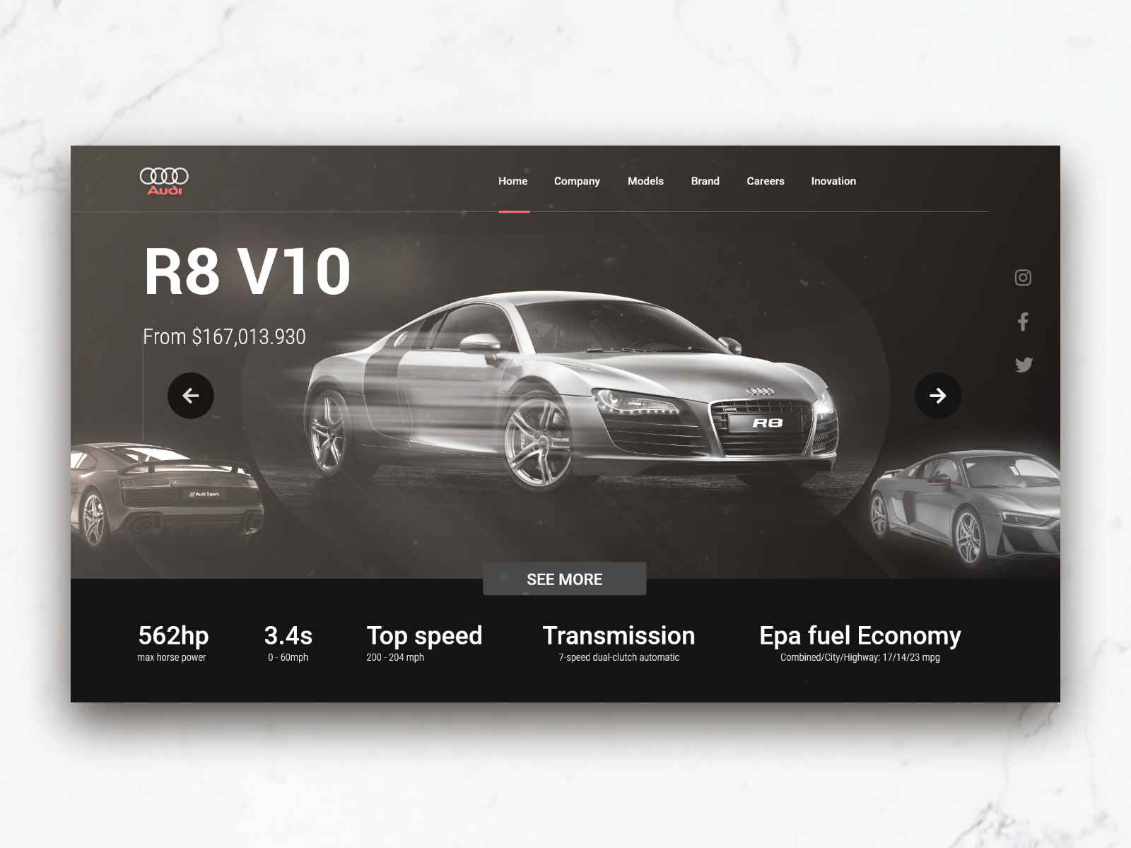 Car UI concept - Audi R8 by Gary ML on Dribbble