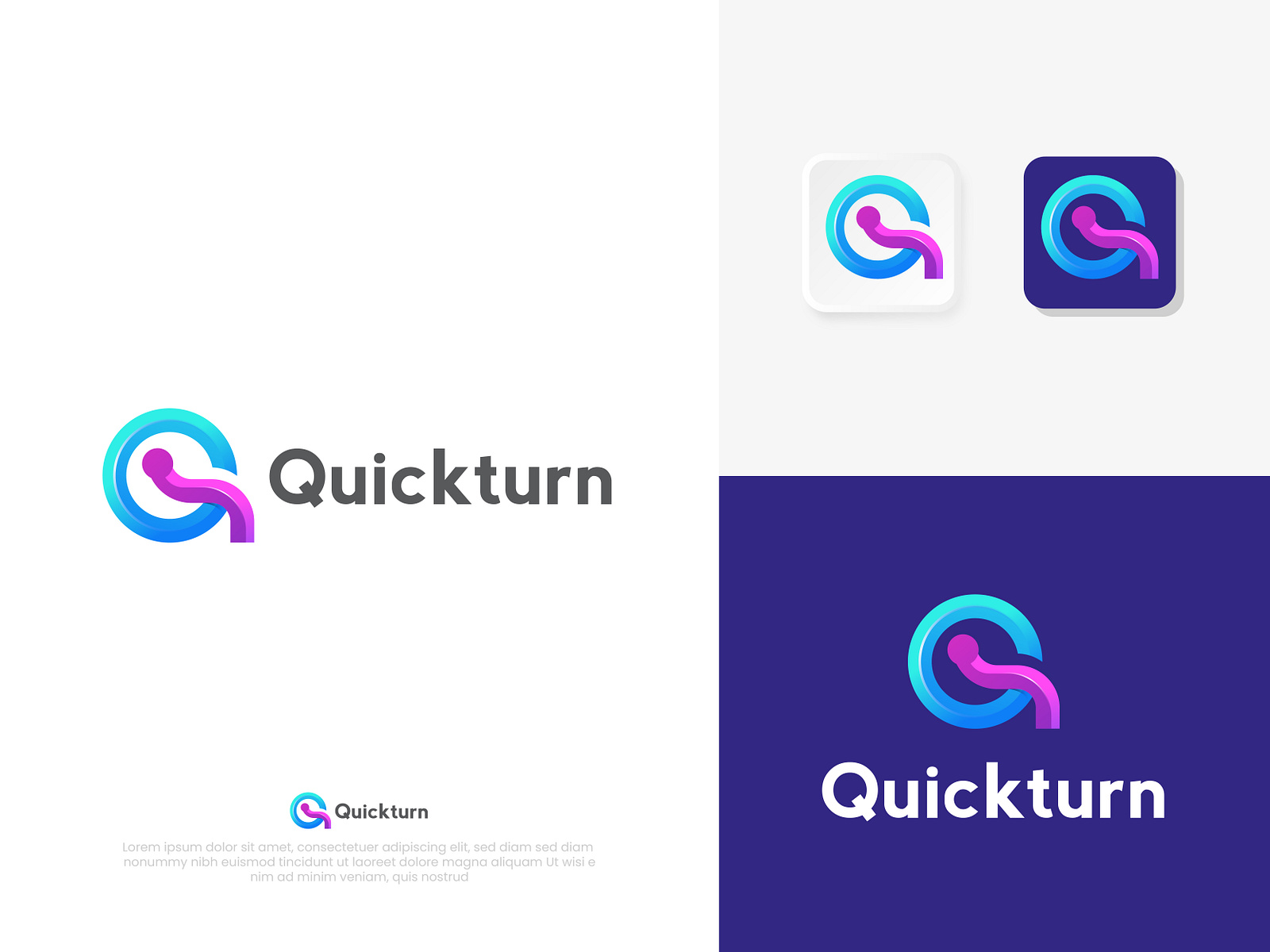Quickturn Q logo by Fahad Rohan on Dribbble