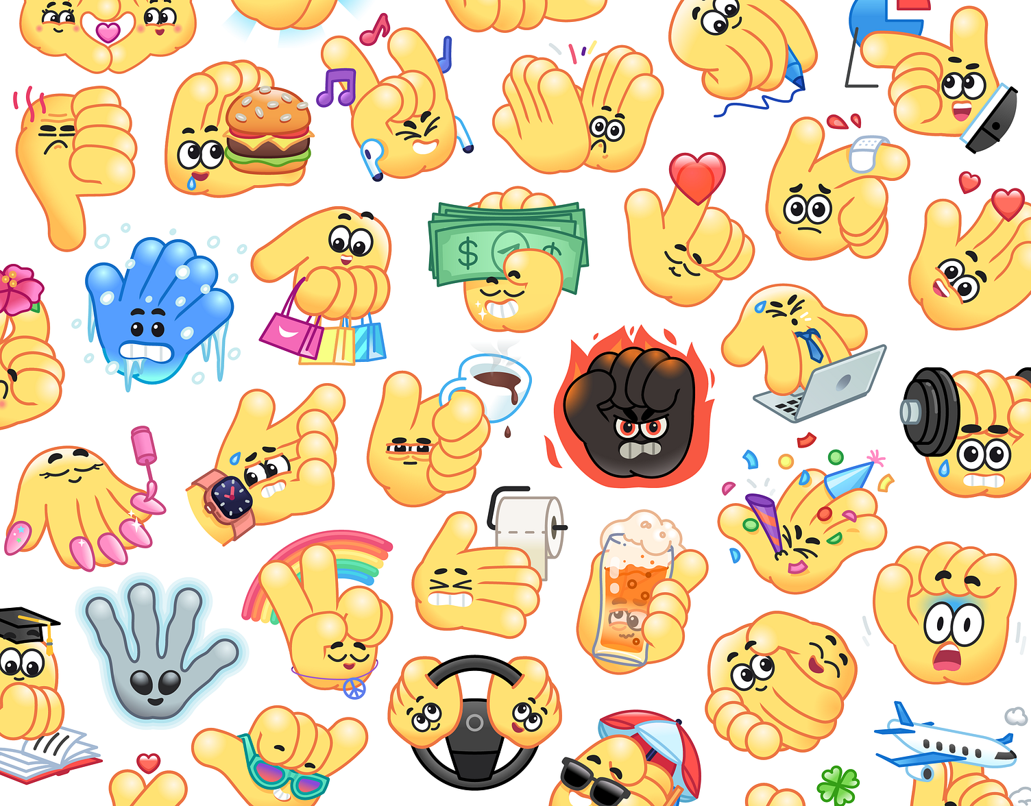 Hands emojis by MishaX on Dribbble