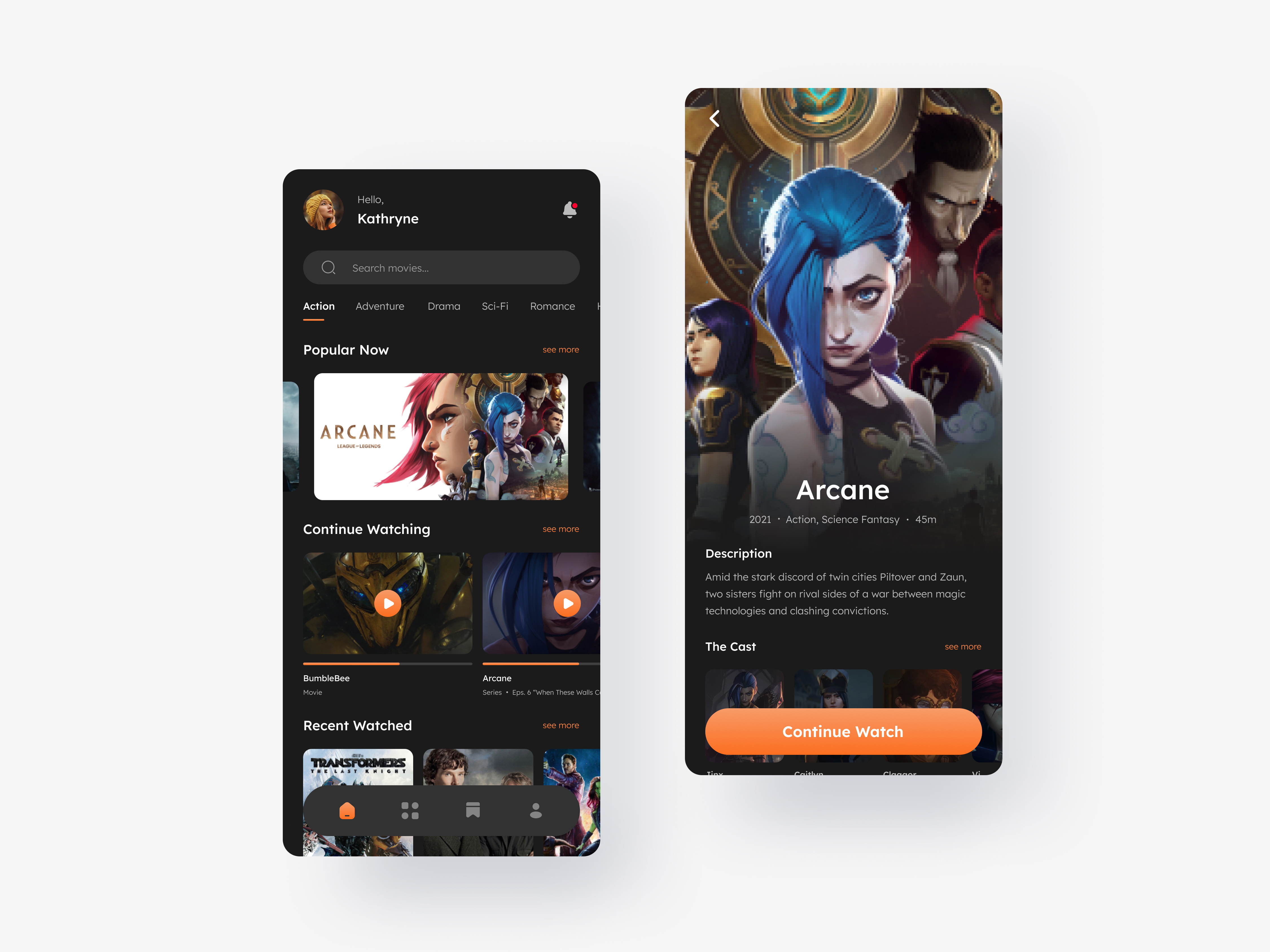 Movie Streaming App by Afifa Atira on Dribbble