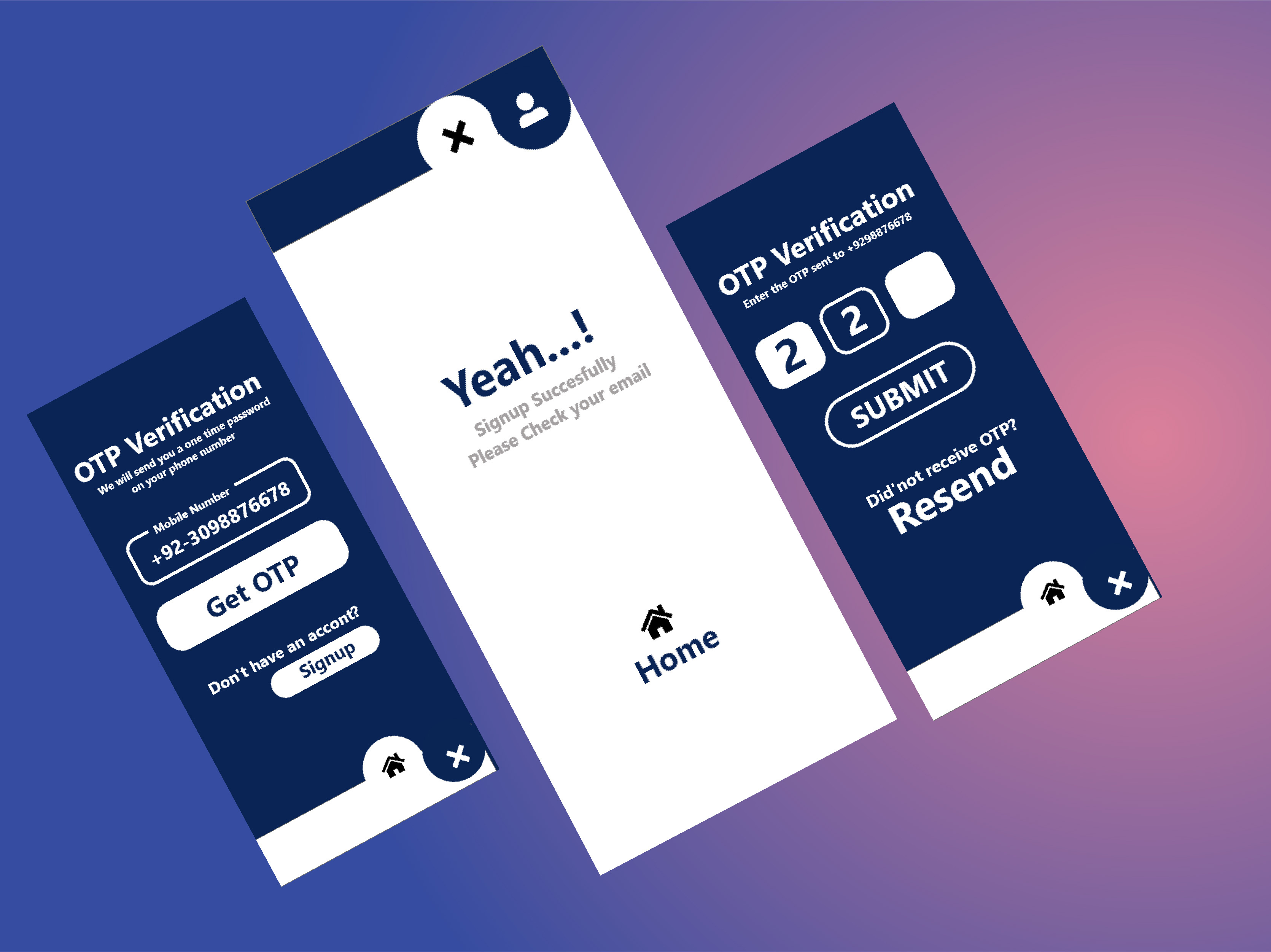 One Time password Authentication Login UI OF Mobile APP by Nafeesa Ali ...