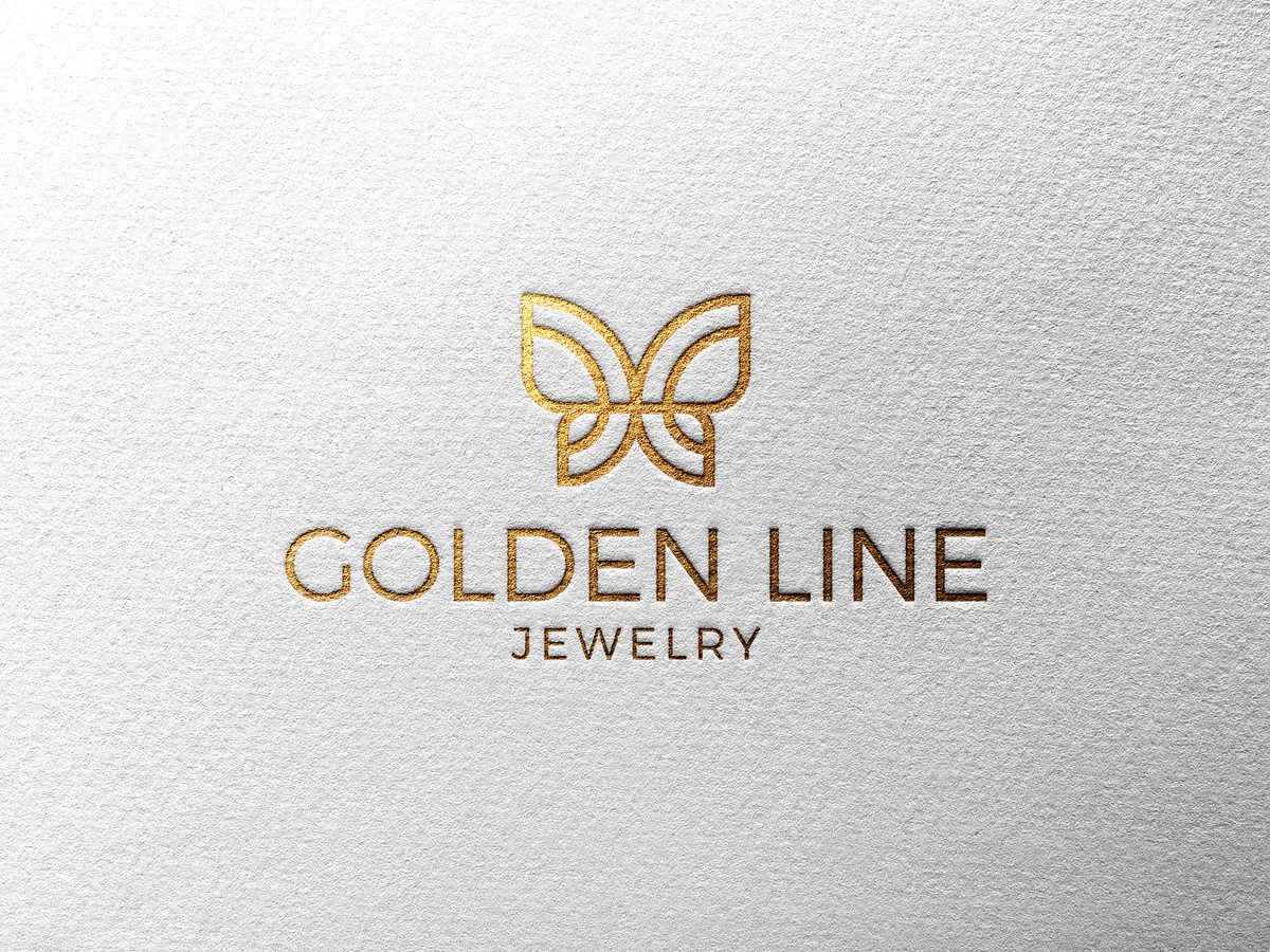 Golden Line Jewelry logo design by Atelje Studio on Dribbble