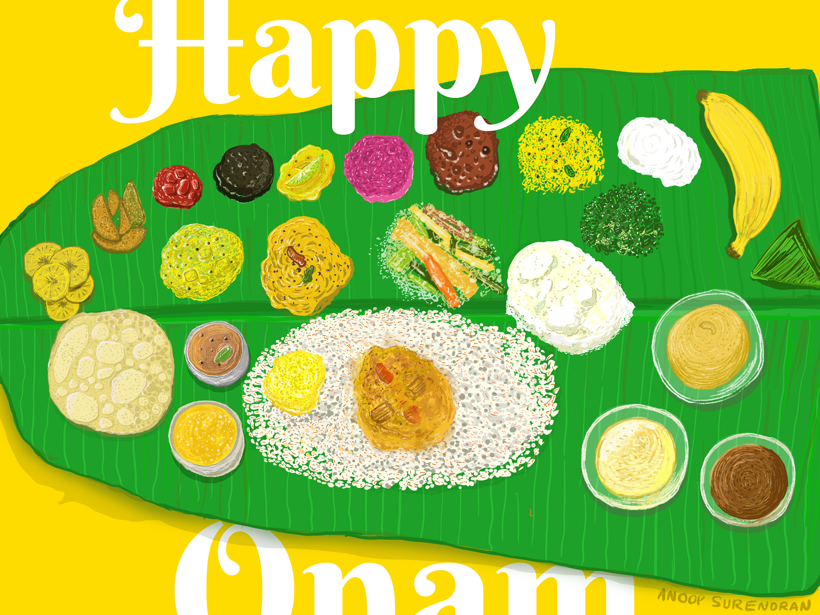 Anatomy of Onam Sadhya by Anoop Surendran on Dribbble
