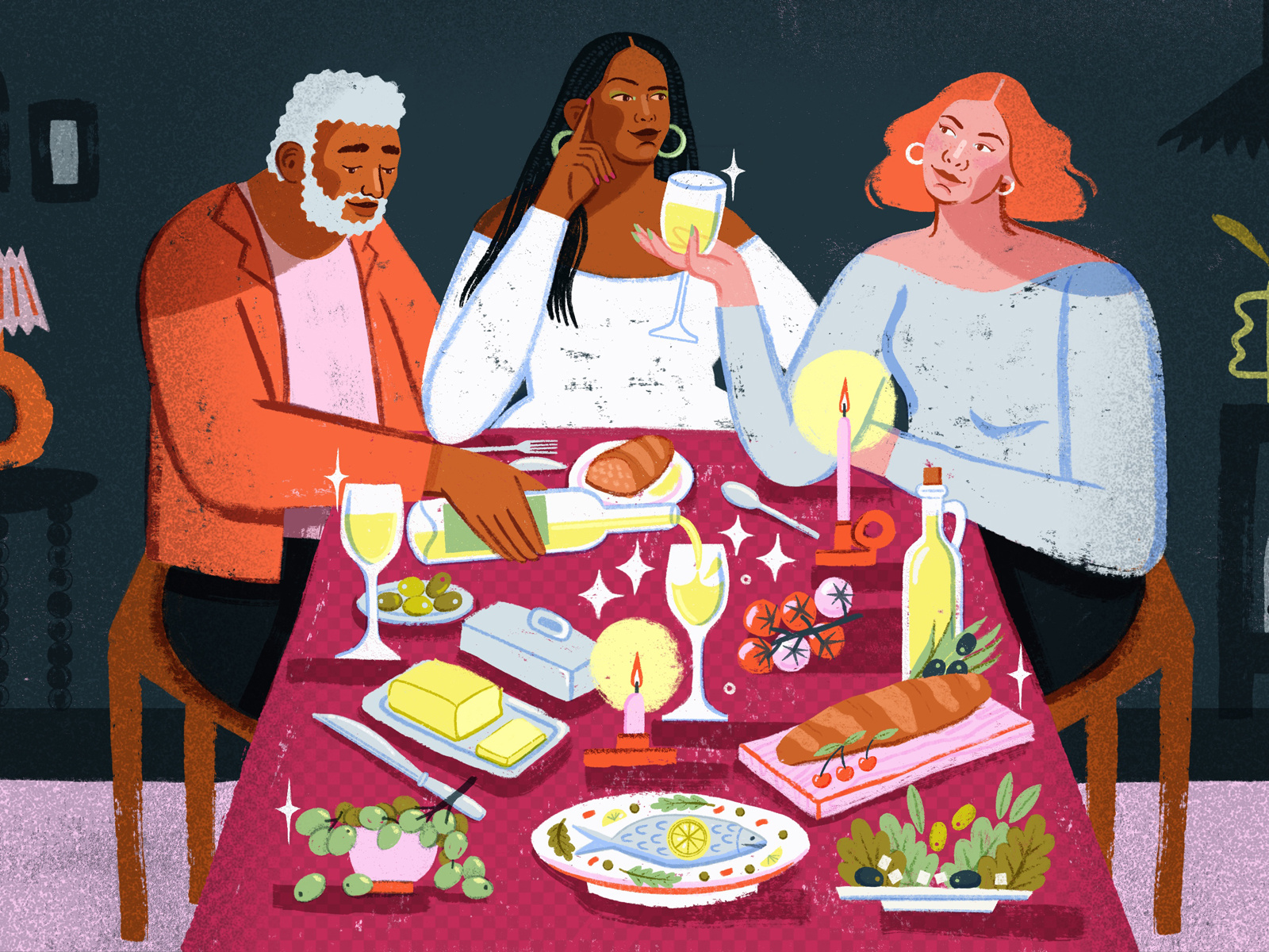 Fine dining by Folio Illustration Agency on Dribbble