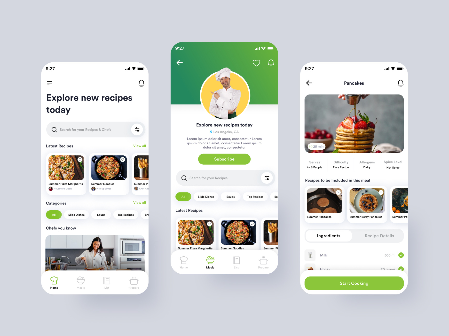 Food Recipe app UI design by Dilan Gunasekara for Modifica Labs on Dribbble