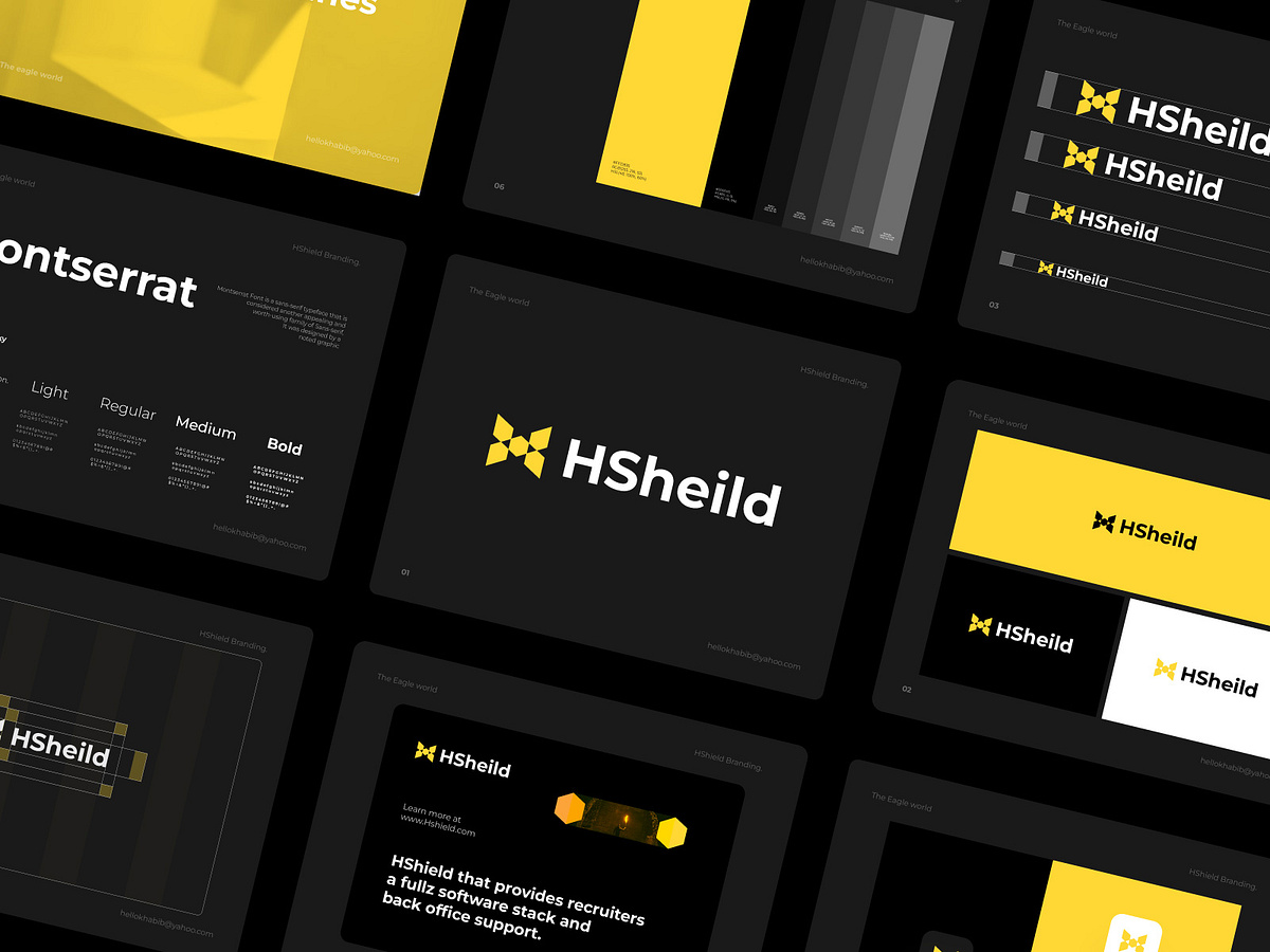 Brand Identity Guidelines for HSheild. by Khabib 🦅 on Dribbble