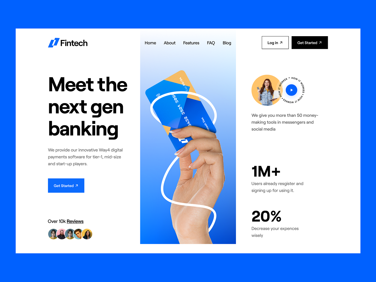 Fintech - Finance Management Web Header by Akash Das on Dribbble