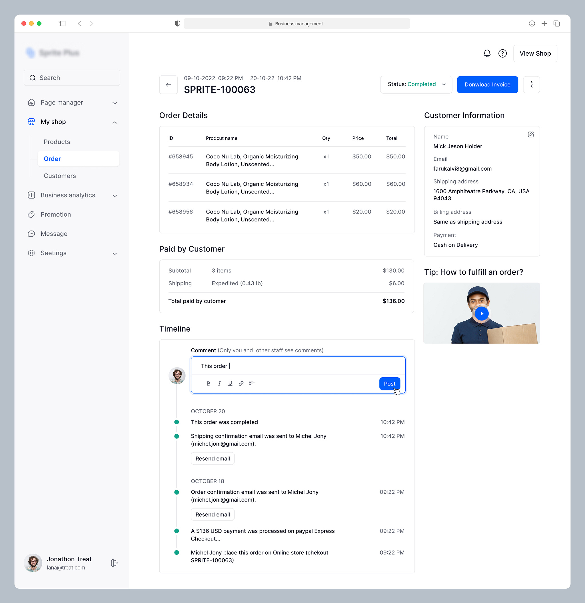 Order Tracking - Ecommerce Dashboard by Omar Faruk on Dribbble