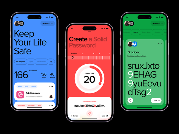Password Manager App Concept by Lay – UX/UI and branding on Dribbble
