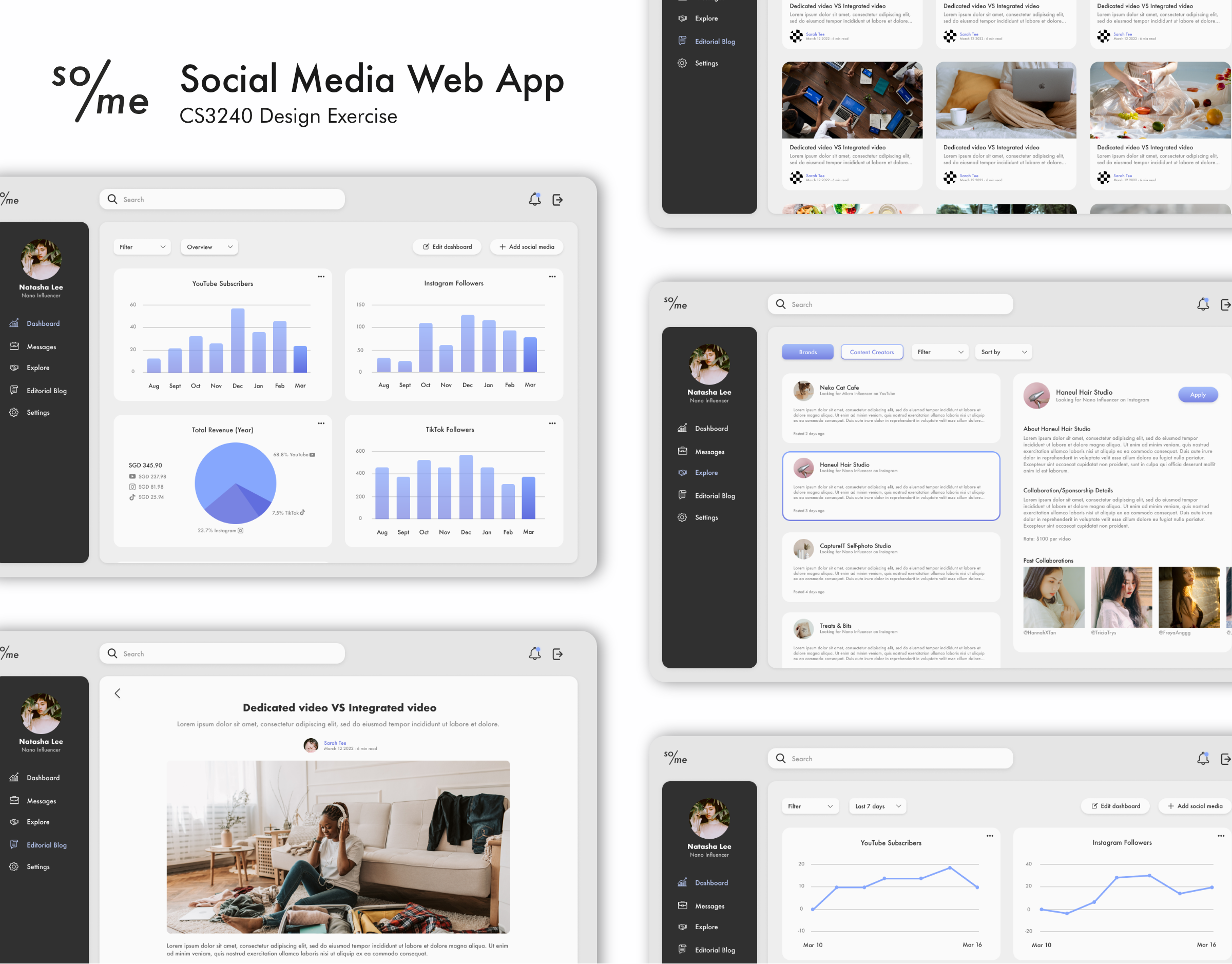 SO ME Web App UI Design by Nicole Bernadette on Dribbble