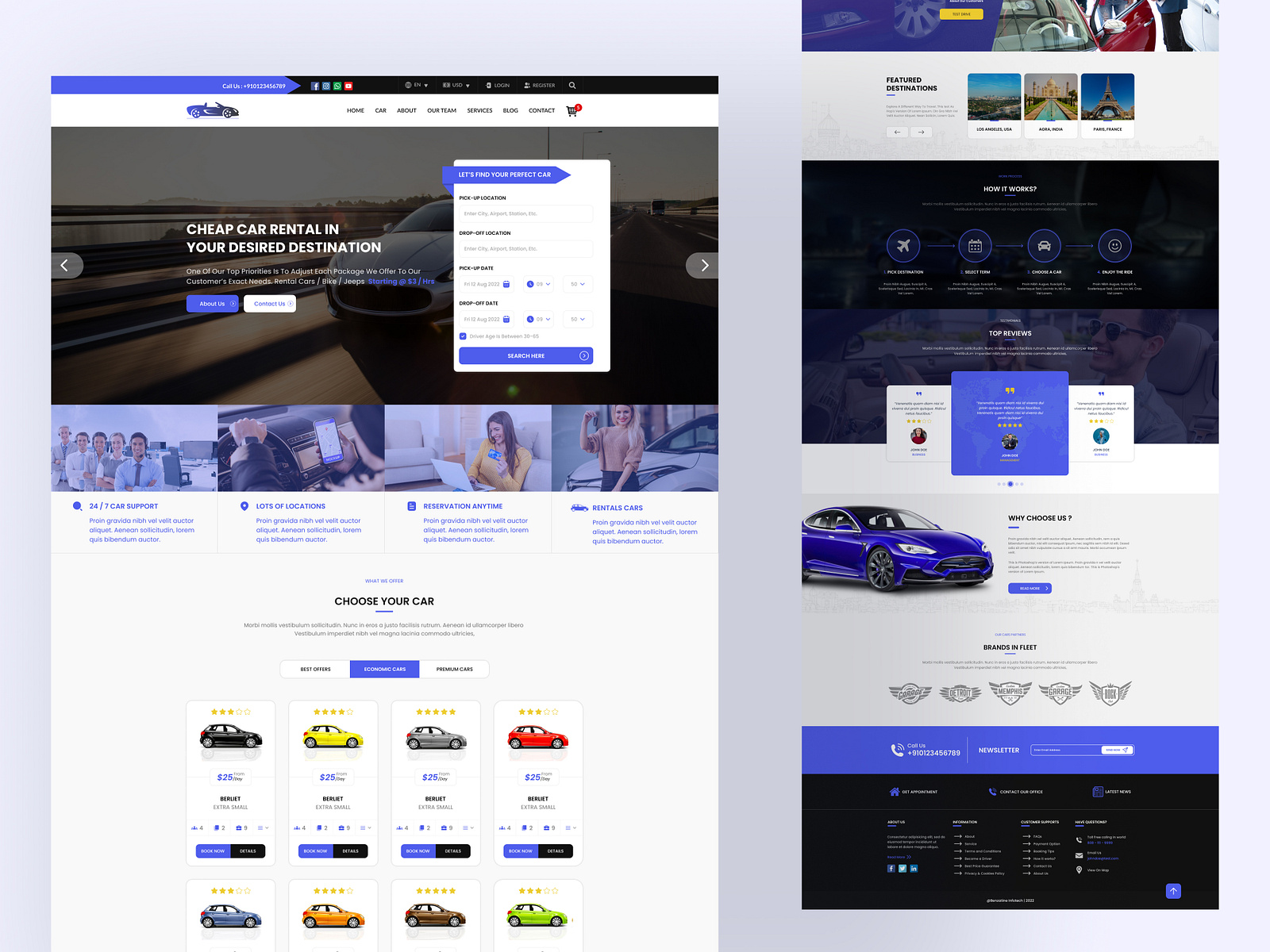 Car-Rental Website Design by Chirag Vadukia on Dribbble