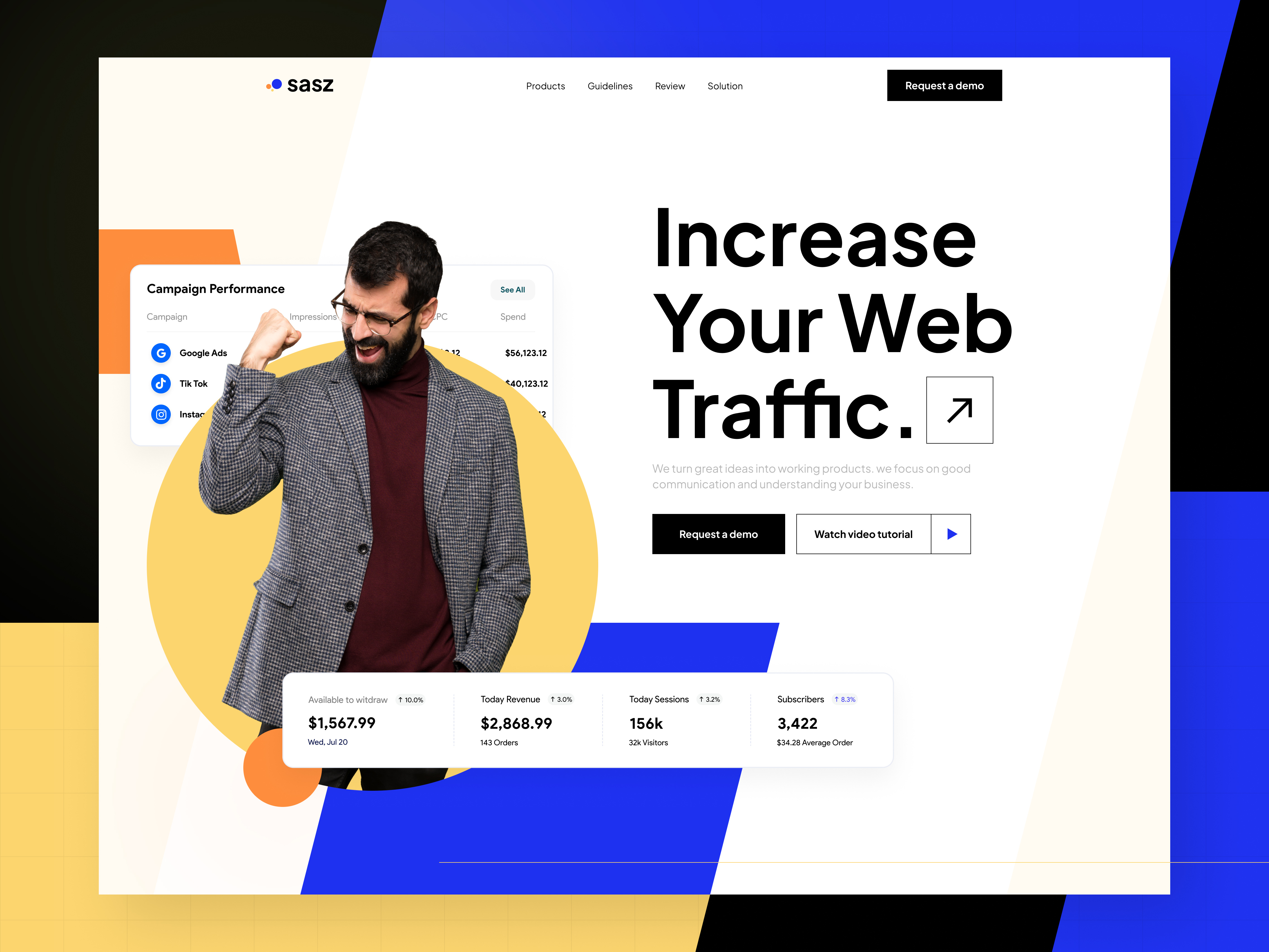 Marketing Website Design I Landing Page UI by IMTIAZUX🔥 on Dribbble