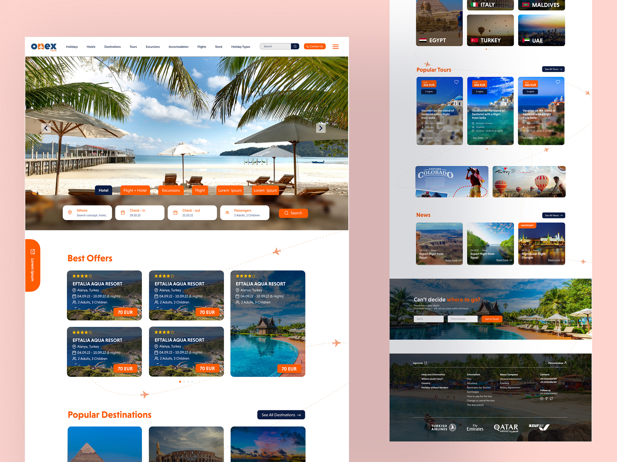 Tour Website Design by Chirag Vadukia on Dribbble