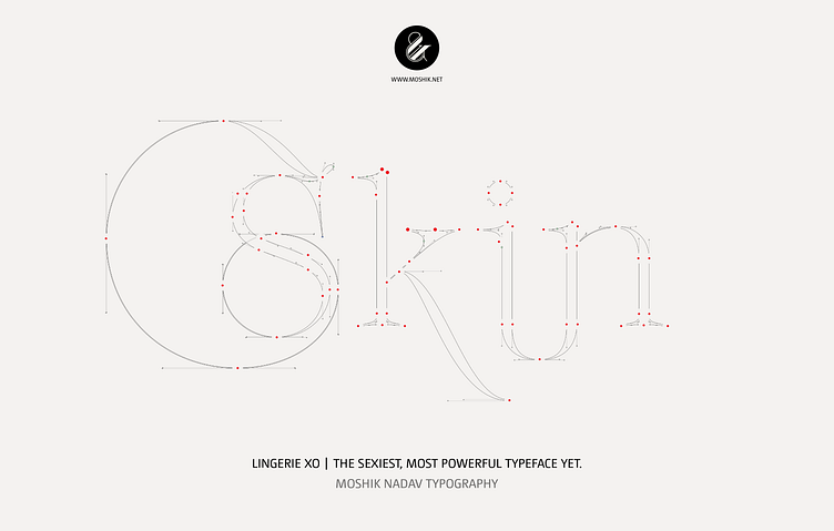 Skin logo design Lingerie XO Typeface By Moshik Nadav Typography by ...