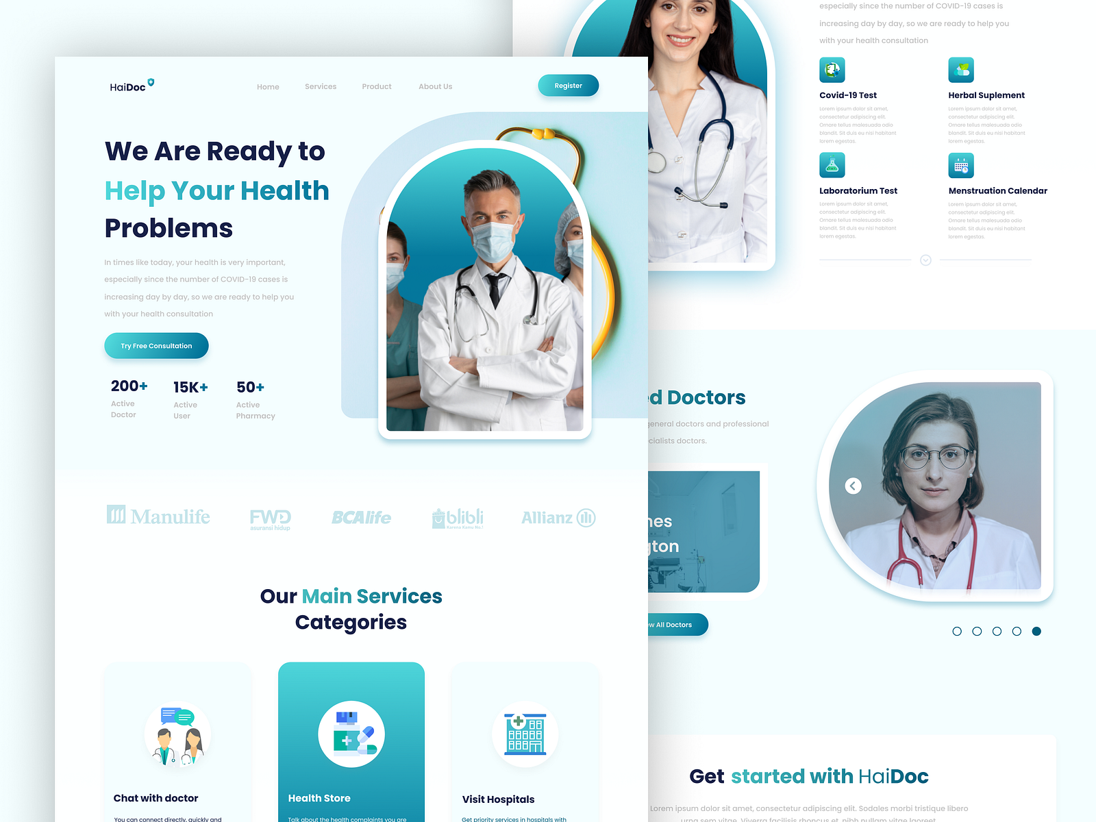 health care landing page by Xlent Studio: UX/UI Design Agency on Dribbble