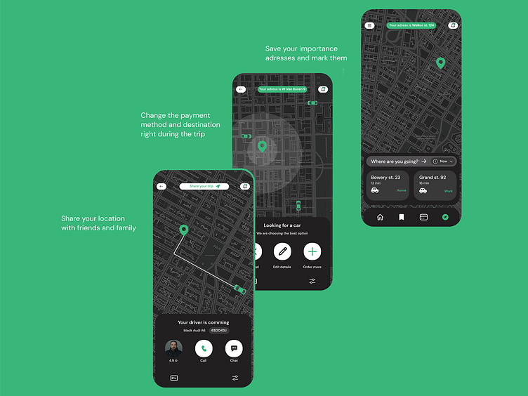 Drivoo. Rides app. UX/UI design by Ship One Studio on Dribbble
