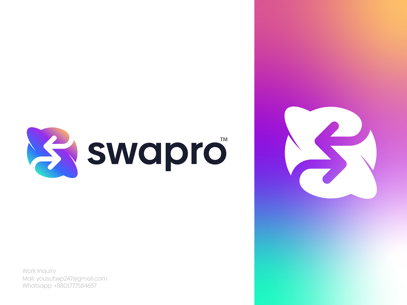 Swapro Logo Design | Cryptocurrency Exchange Logomark by Sumon Yousuf ...