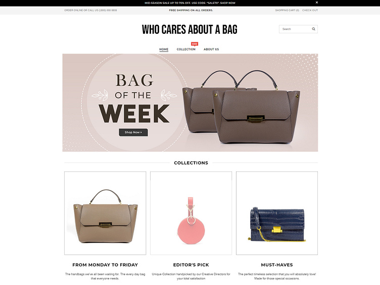 Bags Collection Banner Design | Social Media Posts by Banner Bazaar on ...