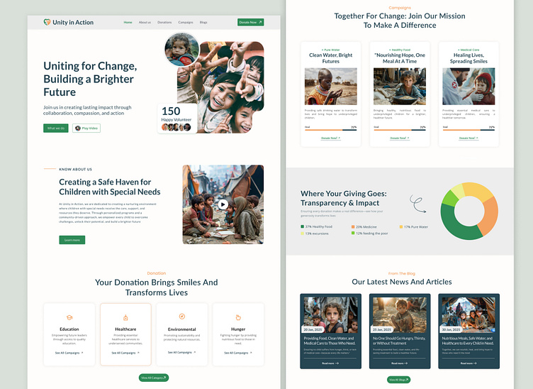 Non-Profit Charity Website /NGO Website Design UI/UX design by Abdul ...