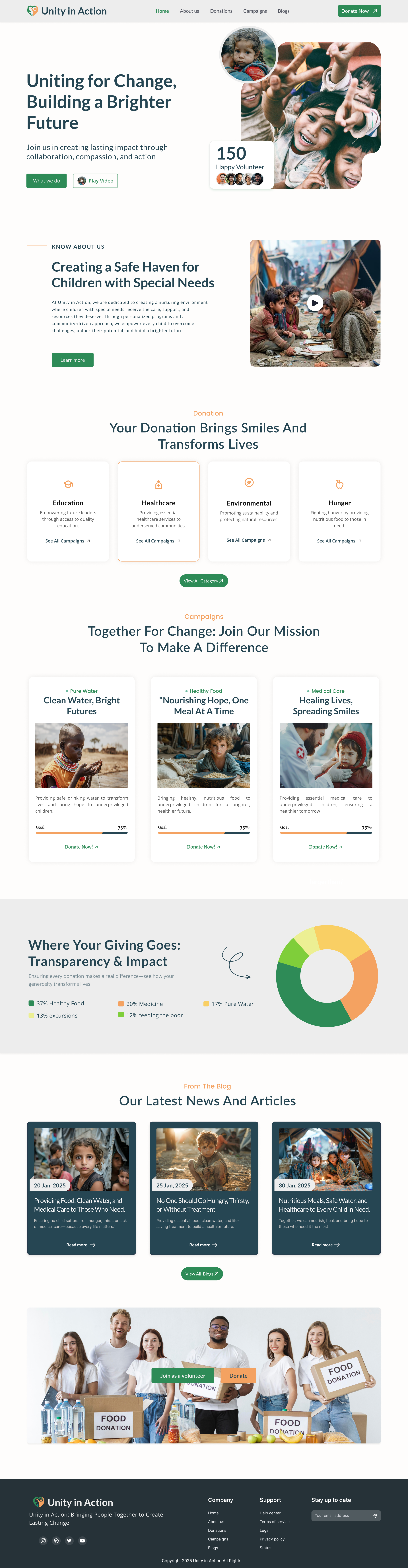 Non-Profit Charity Website /NGO Website Design UI/UX design by Abdul ...